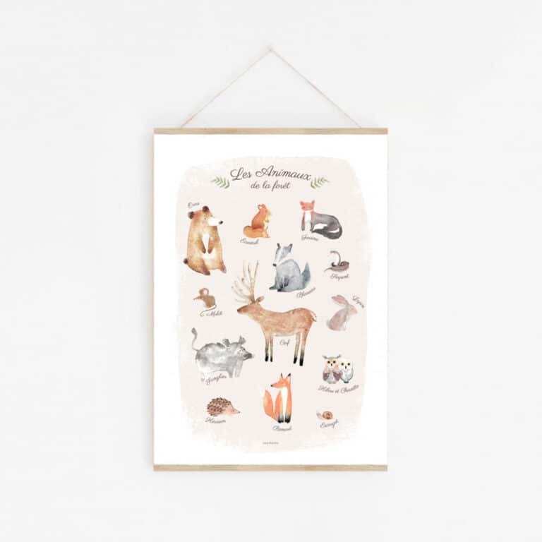 Affiche A2 - Les Animaux De La Forêt - Little marmaille