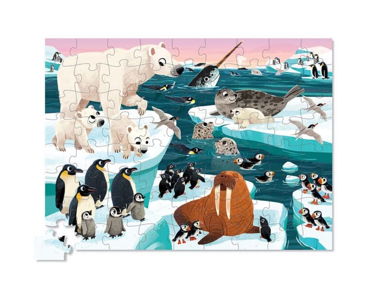 Puzzle 72 pièces 6+ : Les Animaux Arctiques - Little marmaille